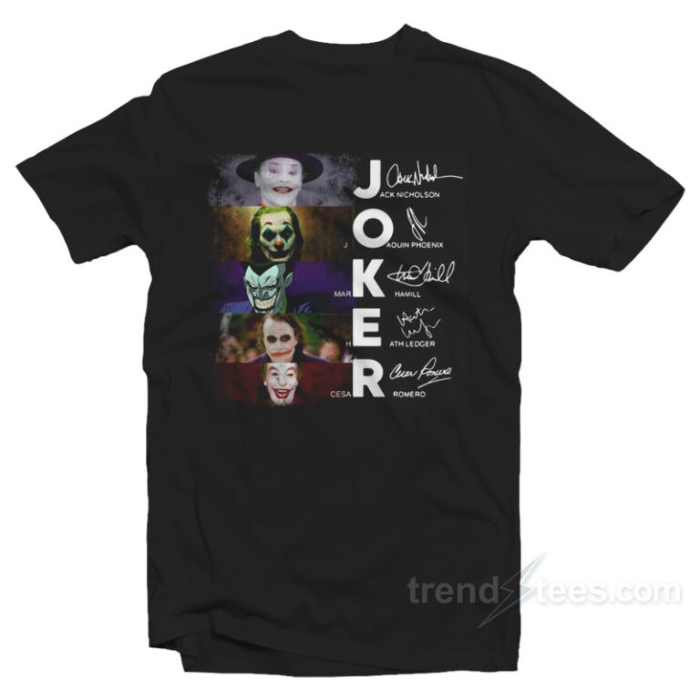 Get Our Official Joker All Version Signature T-Shirt - Trendstees