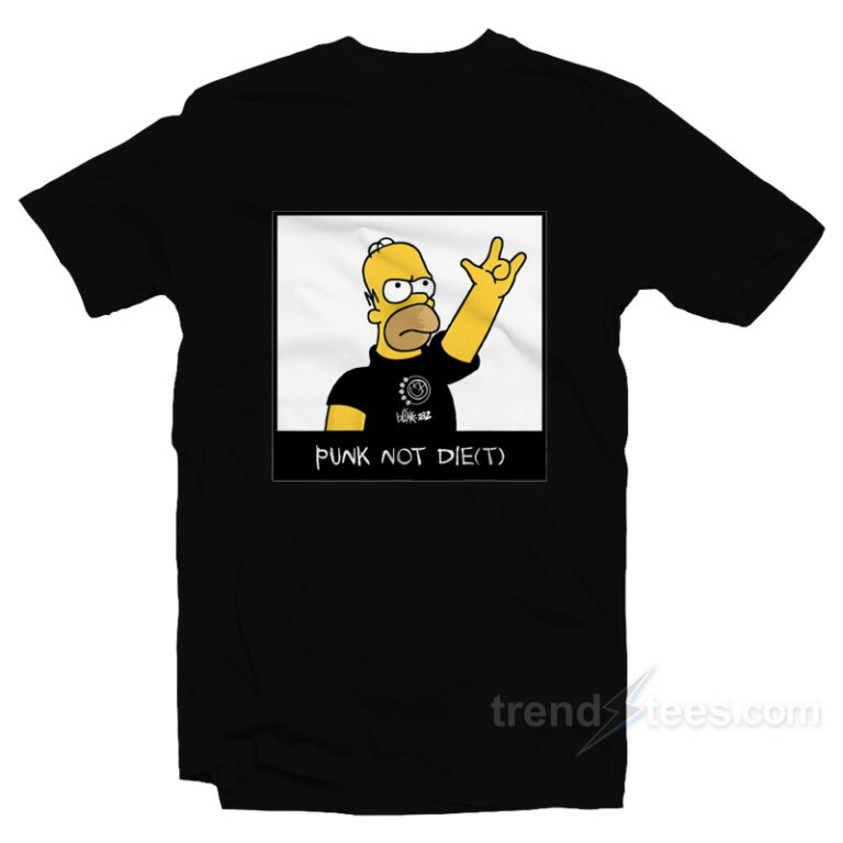 Get It Now Homer Simpson Punk Not Die(t) T-Shirt - Trendstees.com