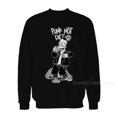 Get It Now Homer Simpson Punk Not Diet Sweatshirt - trendstees.com