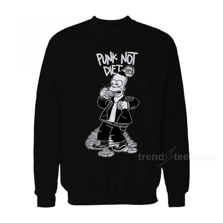 Get It Now Homer Simpson Punk Not Diet Sweatshirt - trendstees.com