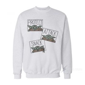 Baby Yoda Protect Attack Snack Sweatshirt - trendstees.com
