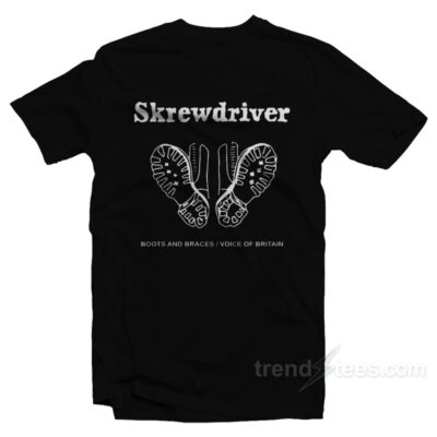 Skrewdriver Boots And Braces Voice Of Britain T-Shirt - Trendstees.com