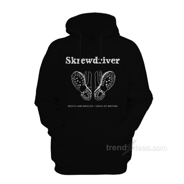 Skrewdriver Boots And Braces Voice Of Britain Hoodie - Trendstees.com