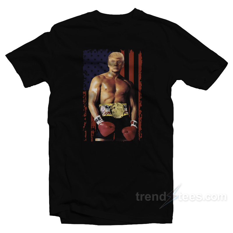 Trump Boxing Meme Boxer US Flag Patriot T-Shirt - Trendstees.com