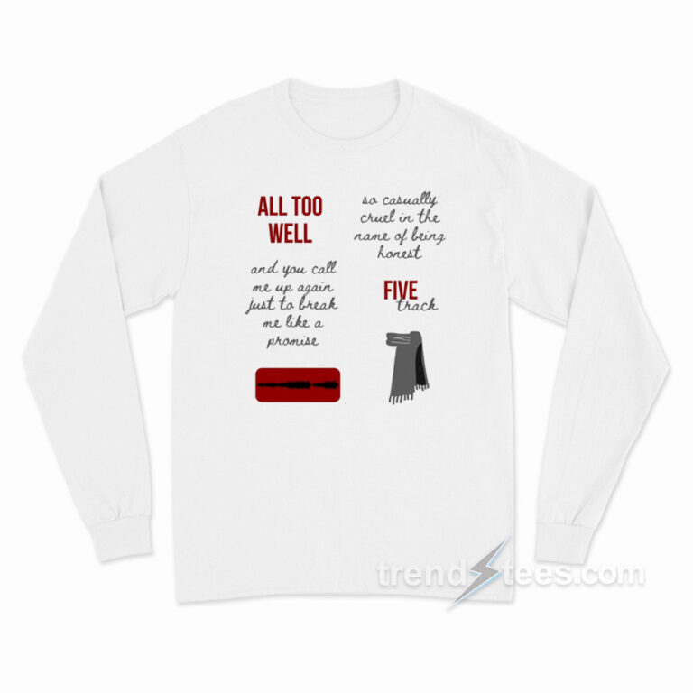 Red Taylors Version All Too Well Long Sleeve Shirt - Trendstees.com