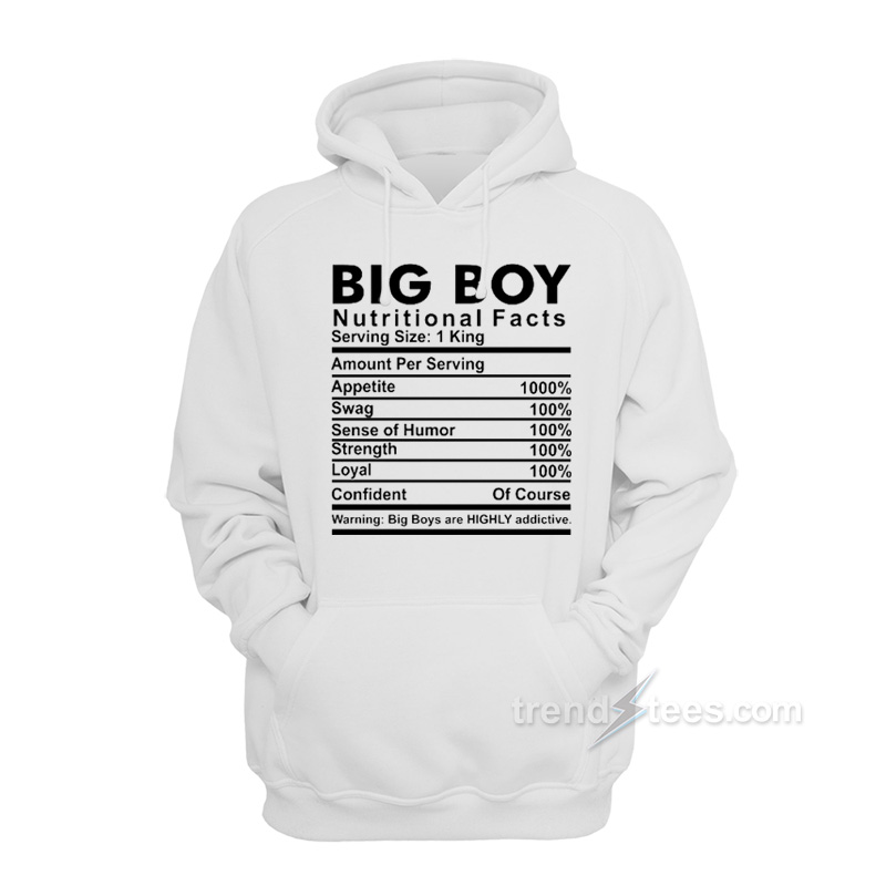 Big Boy Nutritional Facts Hoodie Trendstees