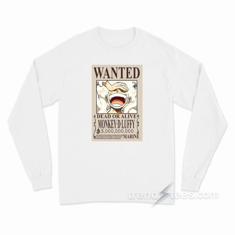Anime One Piece Luffy Wanted Poster Shirt - Trendstees.com
